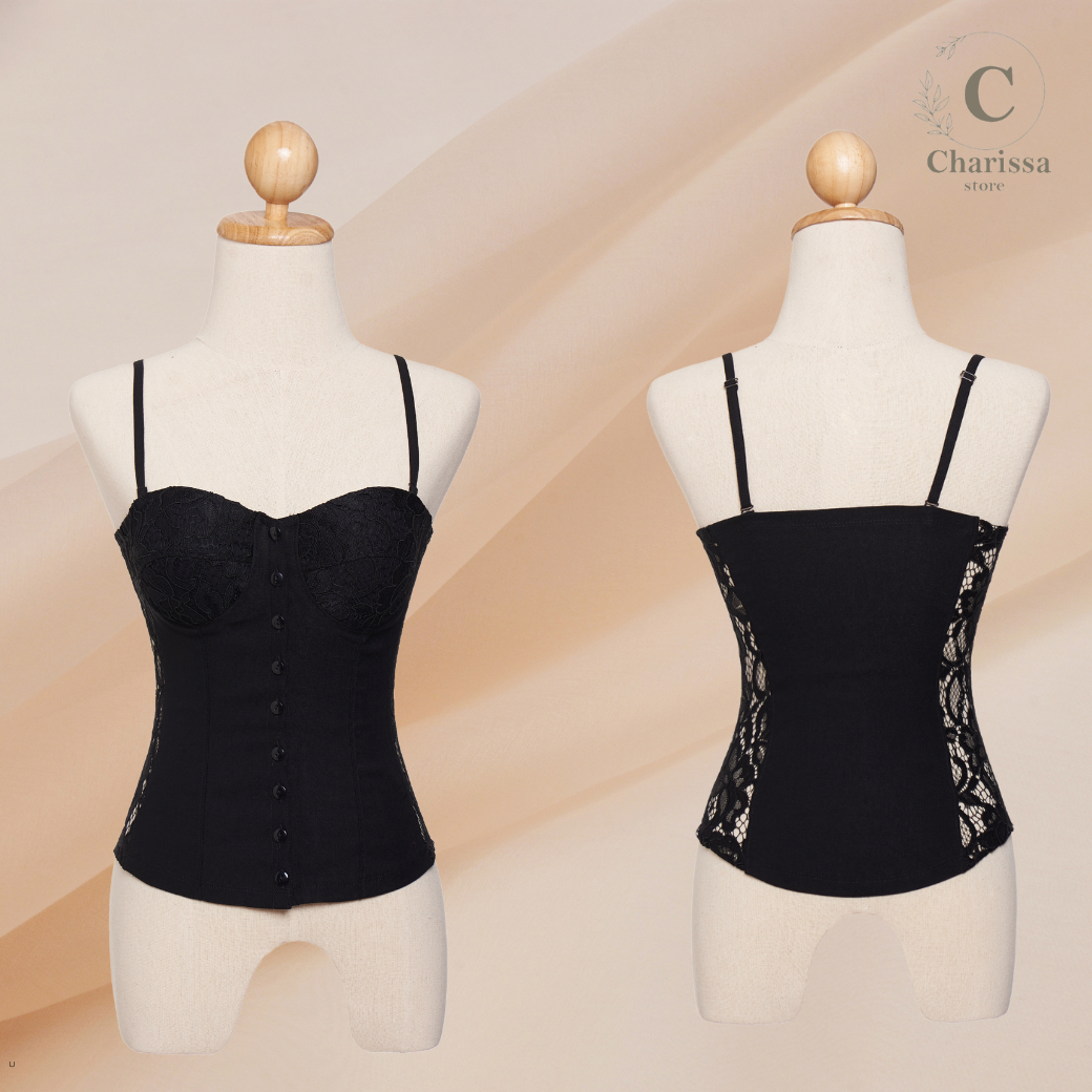 บราเกาะอก สายเดี่ยวมีฟอง เกาะอกไร้สาย แบนรด์ Narichaii (นาริชชี่) รุ่น RU01 ผ้ายืดสกินนี่ ขอบ ...