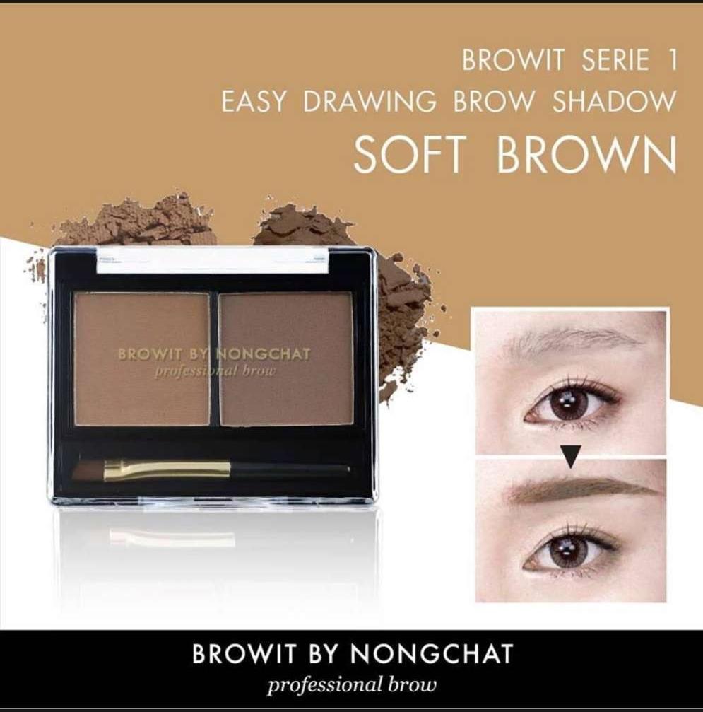 Brow it by Nong Chat series 1 easy drawing brow shadow : soft brown ...