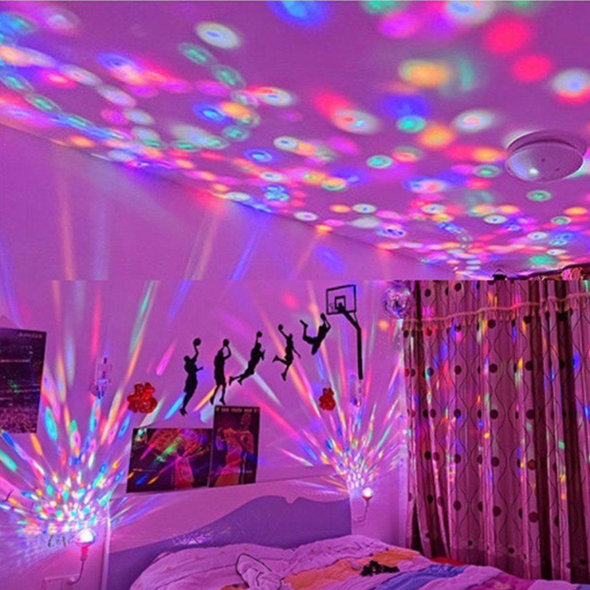 NEOBEE ไฟเทค ไฟดิสโก้ หมุนได้ LED RGB ขั้ว E27 6 วัตต์ ไฟเธค ดิสโก้บอล ...