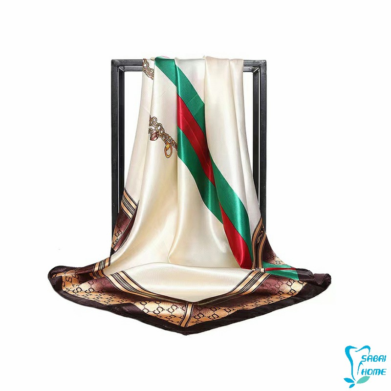 ผ้าพันคอ ผ้าคลุมไหล่ สไตล์โบฮีเมียน ไหล่ ผ้าพันคอ silk scarf | Lazada.co.th