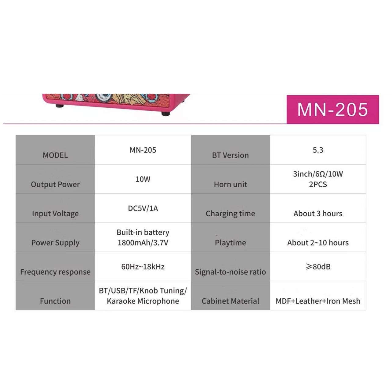 MN-205 ลำโพงบลูทูธไร้สาย ลำโพงพกพา ซับวูฟเฟอร์ ลำโพงบลูทูธ ลำโพงคอมพิวเตอร์ ลำโพง คุณภาพเสียง ...