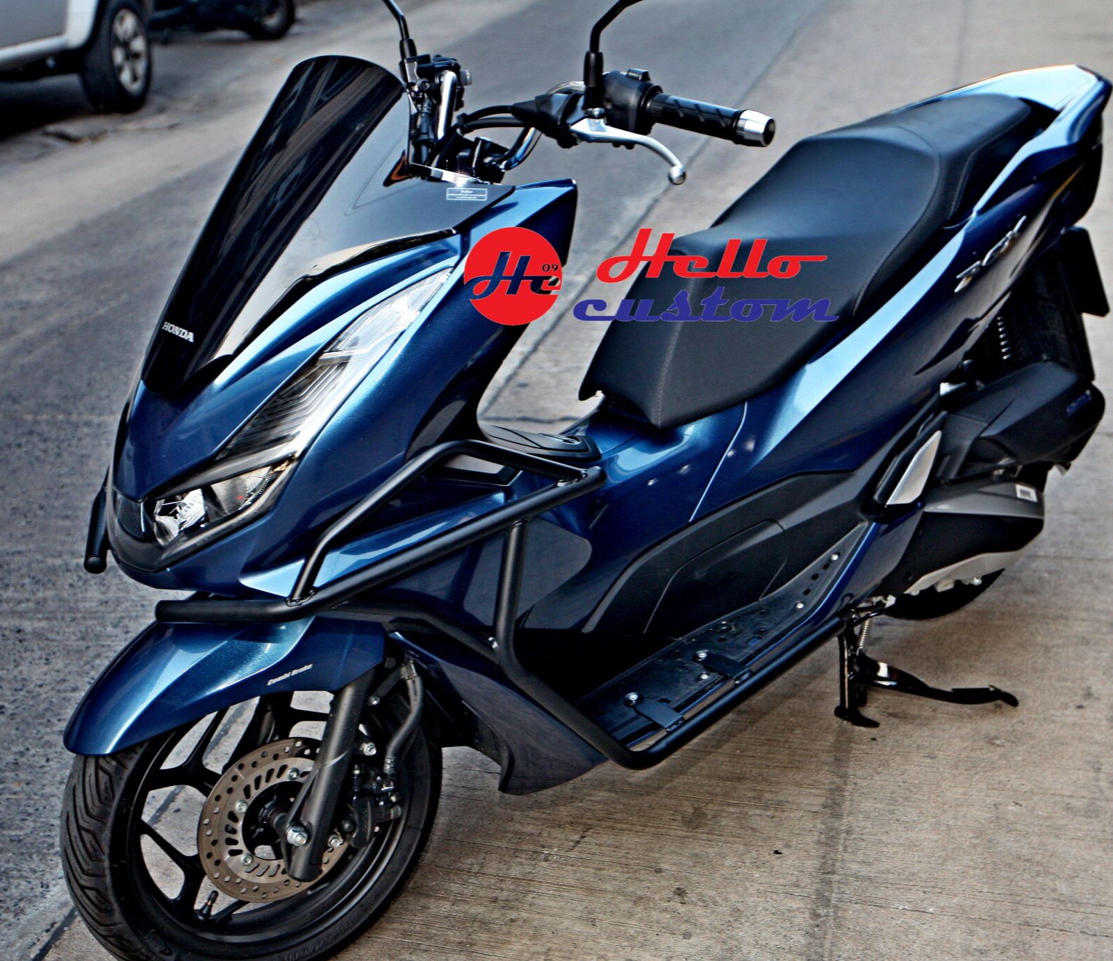 แคชบาร์ allnew PCX 160 V1 ต้องตัดหมุดยึดพักเท้าข้างละ 1 ตัวนะครับ ...