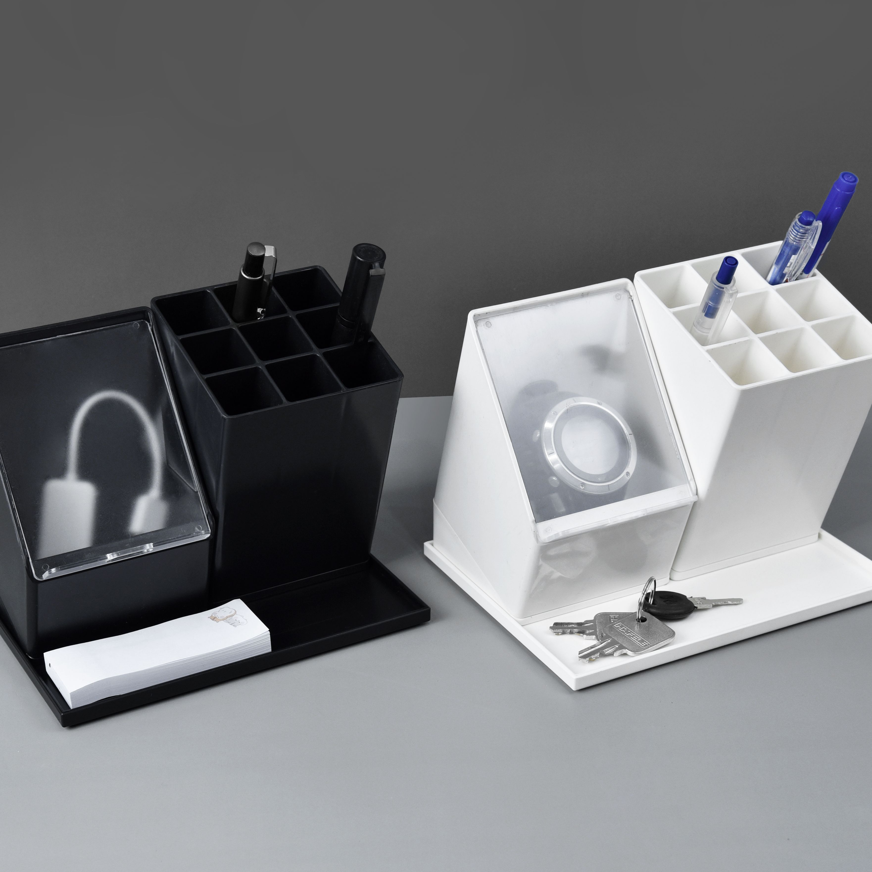 UDEE ชุดจัดเก็บบนโต๊ะดีไซน์เอียงพร้อมถาด - UDEE Official Store - ThaiPick