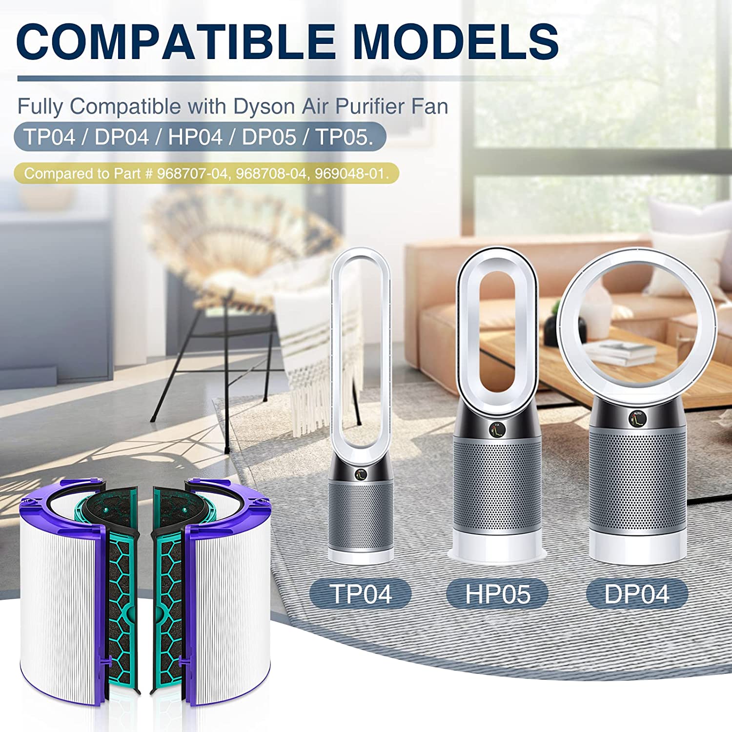 จัดส่งรวดเร็วสำหรับ ไส้กรอง dyson แผ่นกรอง TP04HP04DP04TP05HP05DP05 ...