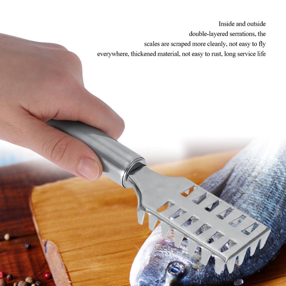 【ลดสุดใจ】Stainless Steel Fish Skin Scraping Fish Scales Shaver Fast ...