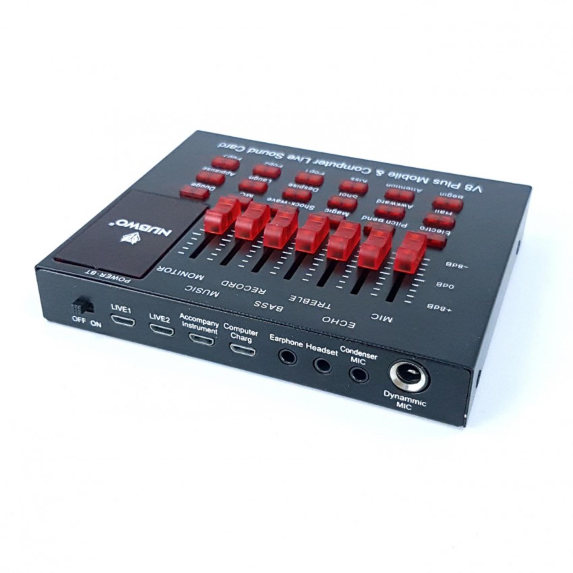 NUBWO V8 Plus Mobile & Computer Live Sound Card การ์ดเสียงสำหรับไลฟ์สด ...