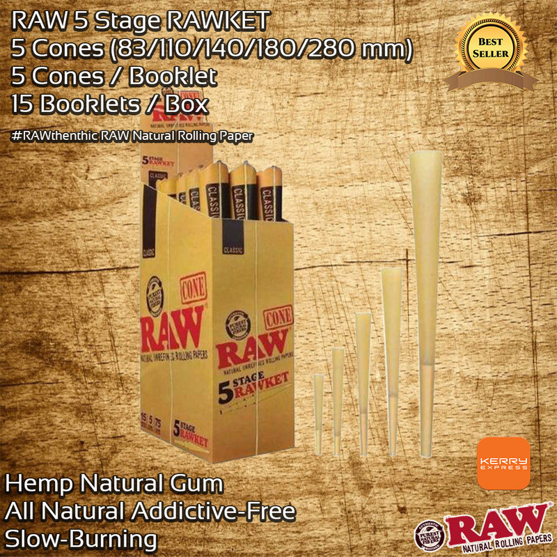 RAW กระดาษโรล Organic Hemp Kingsize 32 Paper/Booklet All Natural Slow ...