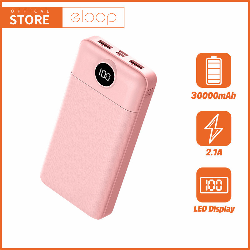 【2022รุ่นใหม่ล่าสุด】[ของแท้100% ]Eloop powerbank ความจุ30000mAh ของแท้ 100% พาวเวอร์แบงค์ แบต ...