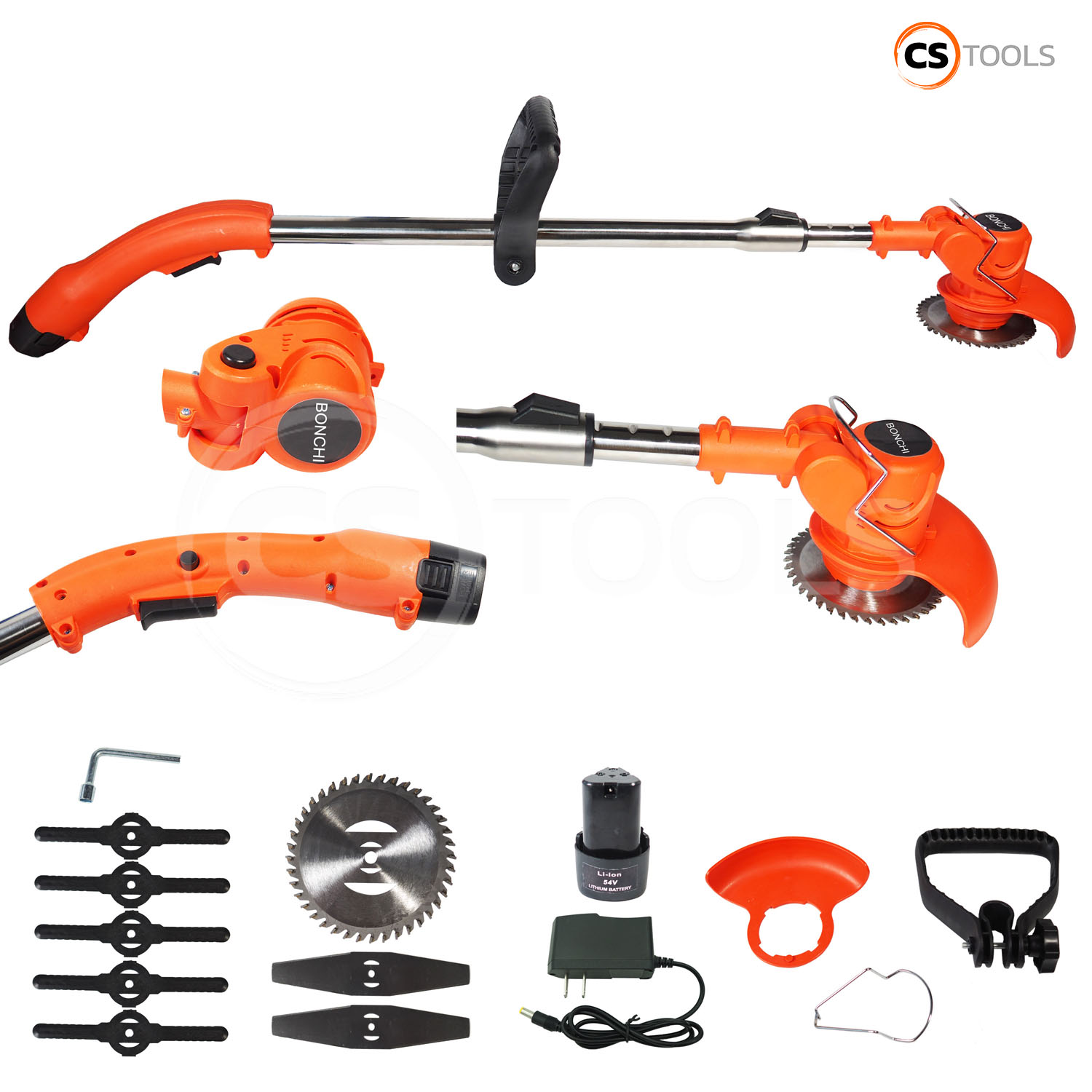 BONCHI เครื่องตัดหญ้า เครื่องตัดหญ้าแบตเตอรี่ 54V แบตเตอรี่ Li-ion ...