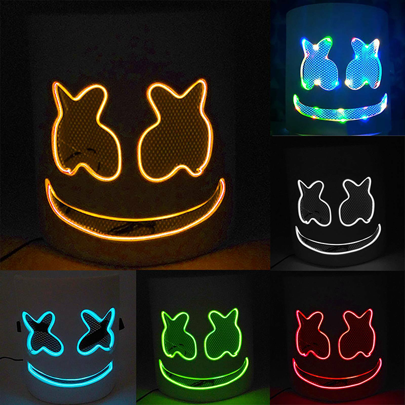 [HDD] YUY Christmas Led Mask Full Head Music Marshmallow Helmet Cosplay ...