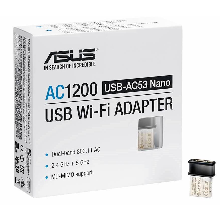 WIRELESS USB ADAPTER (ยูเอสบีไวไฟ) ASUS รุ่น USB-AC53 Nano (USB ...