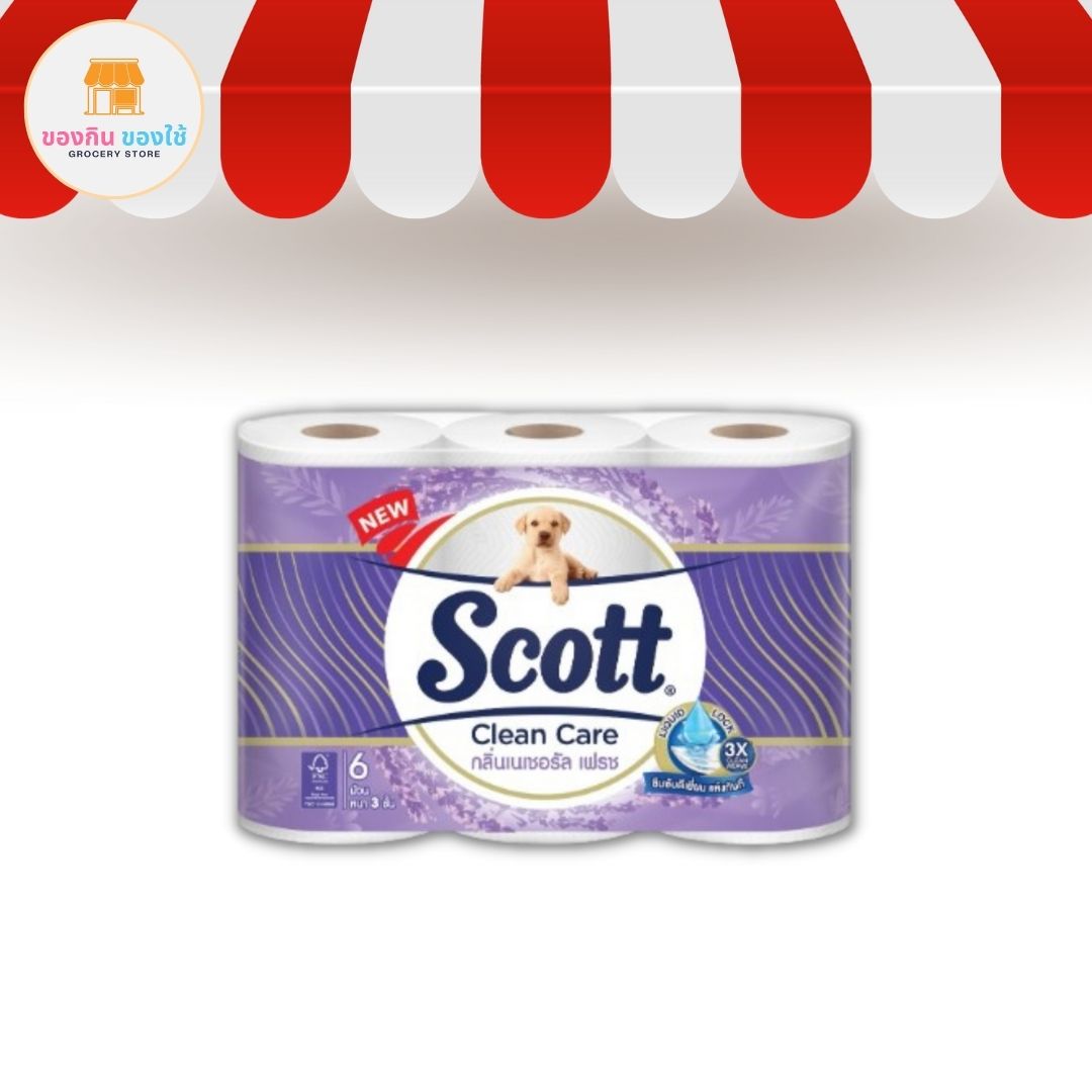 Scott Clean Care Tissue toilet paper Natural Fresh Scent 3ply pack 6 ...