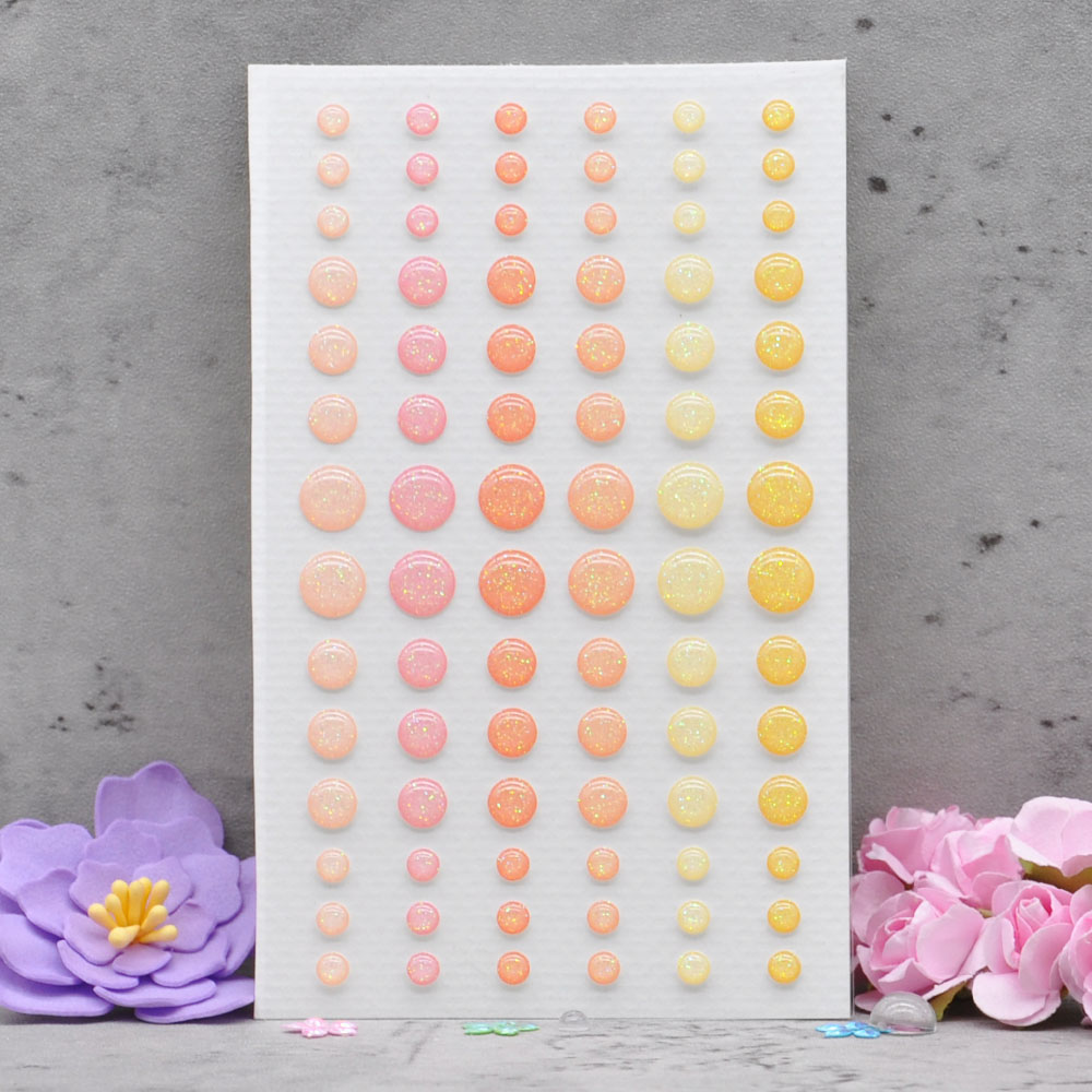 Enamel Dots Sticker 6PCSSET Scrapbooking Sparkle Glitter Stickers Sugar ...