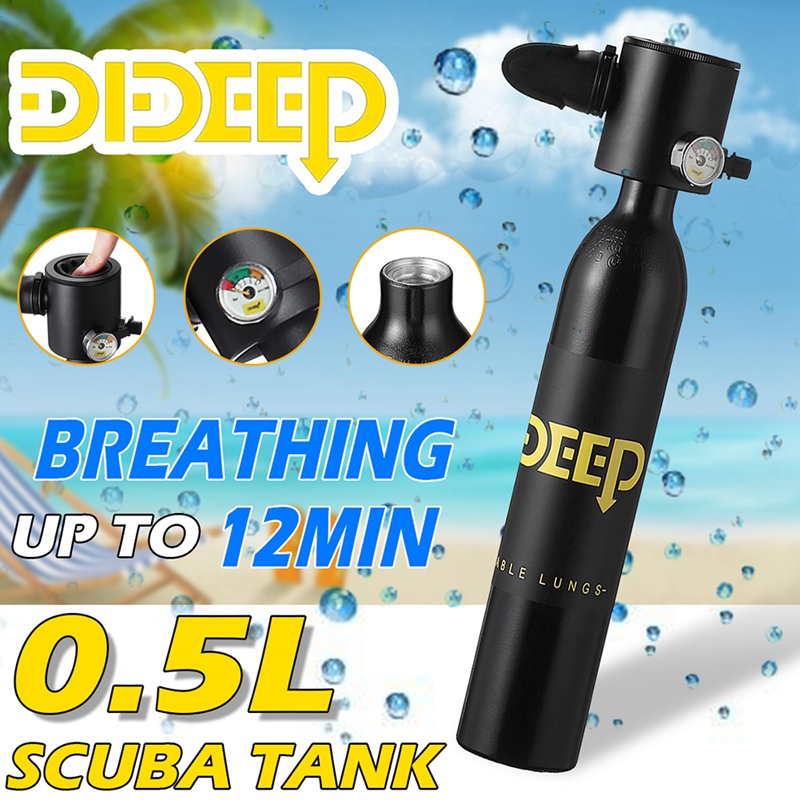 DIDEEP 0.5L Scuba Tank Diving Oxygen Tank Underwater Respirator Diving ...
