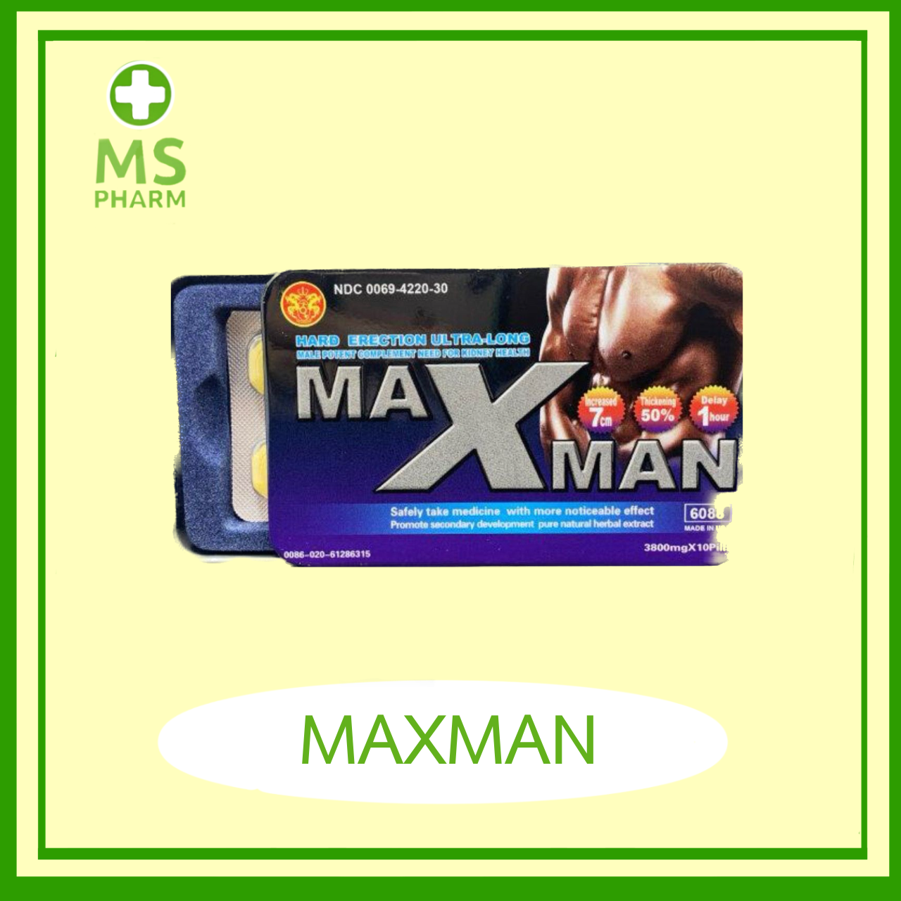 MAXMAN บำรุงร่างกาย ผลิตภัณฑ์เสริมท่านชาย (1 กล่อง บรรจุ 10 เม็ด) | Lazada.co.th