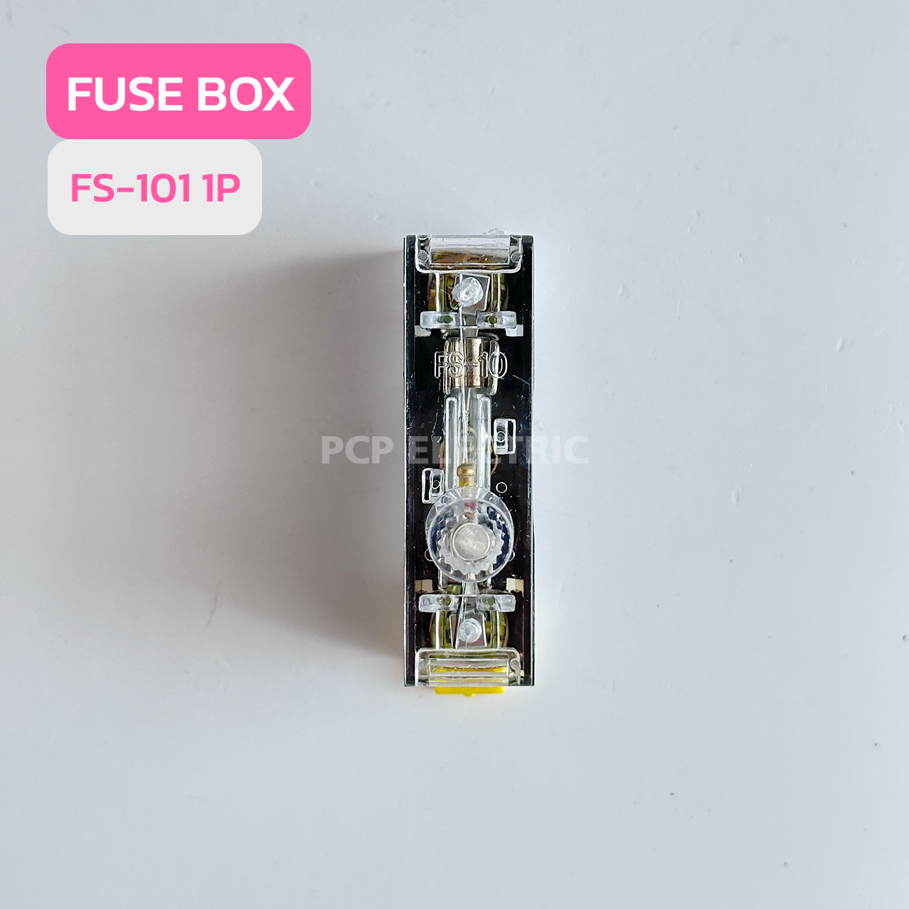 FS-10 1P 10A ฐานฟิวส์ยึดราง ฐานฟิวส์นีออน | Lazada.co.th