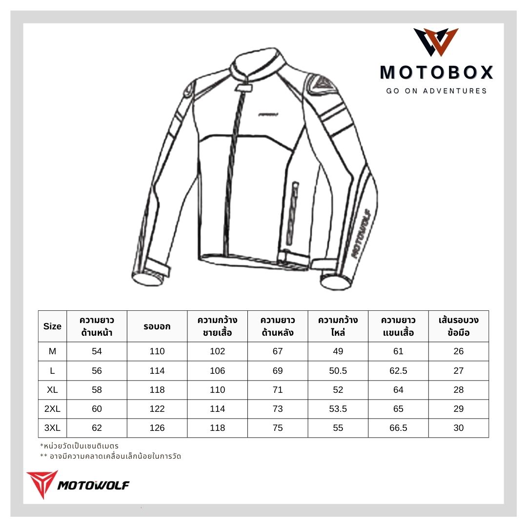 เสื้อการ์ด BIGBIKE เสื้อขับมอไซค์ MOTOWOLF 0509 เสื้อแจ็คเก็ต ...