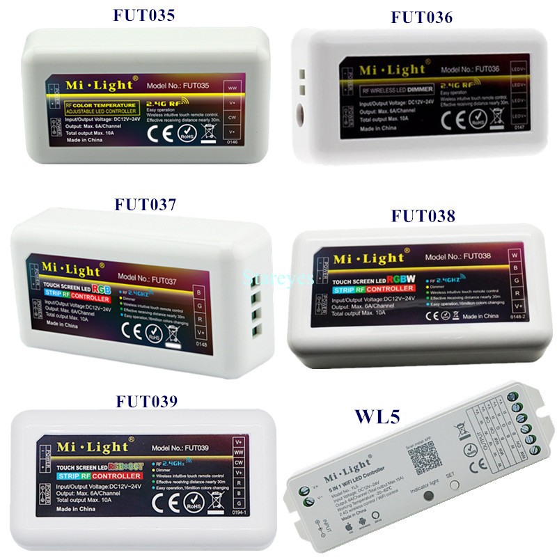 Mi Light RF 2.4G LED strip remote controller dimmer CCT RGB RGBW RGBCCT ...