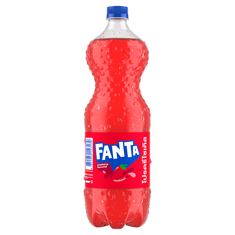 แฟนต้า น้ำอัดลม น้ำแดง 1.5 ลิตร 12 ขวด Fanta Soft Drink Strawberry (Red ...