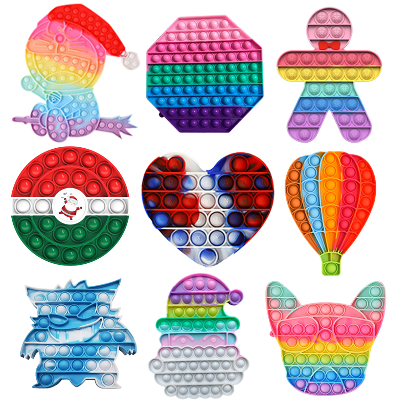 Funny Pupit Fidget Toys Push Bubble Stress Relief Anti-stress Stress ...