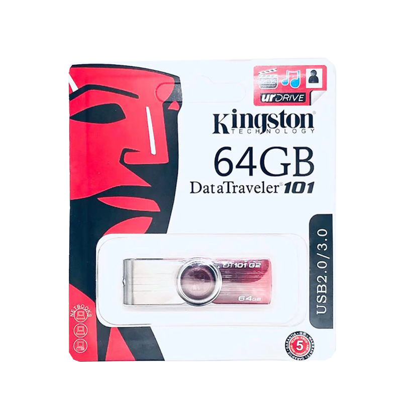 แฟลชไดร์ฟ 2GB 4GB 8GB 16GB 32GB 64GB 128GB Kingston Portable Metal DT101 G2 USB Flash Drive ...