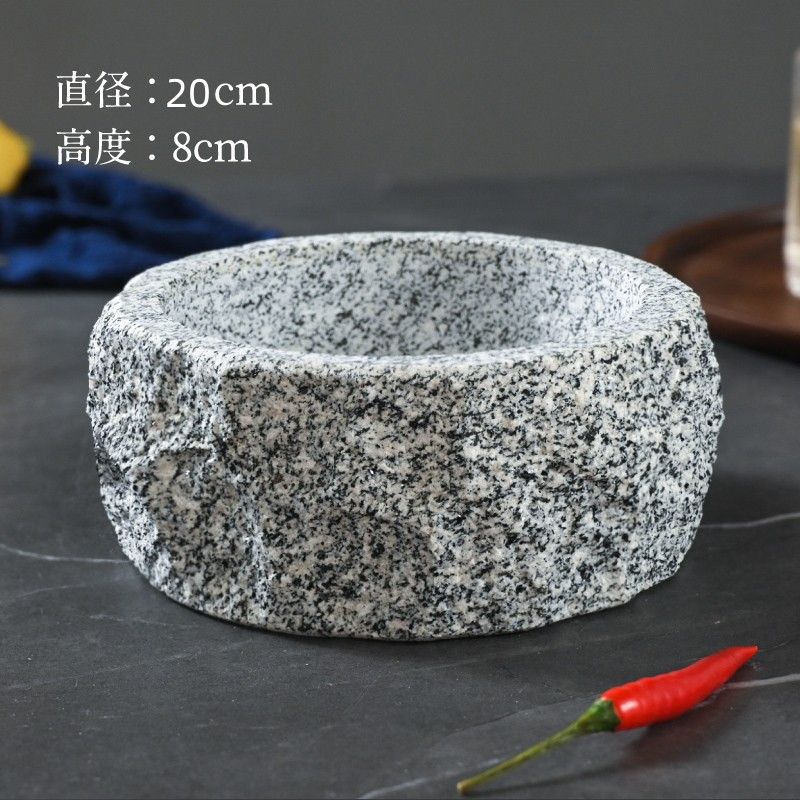 Spot parcel post Natural Stone Pot Bibimbap Stone Pot Fish Stone Plate ...
