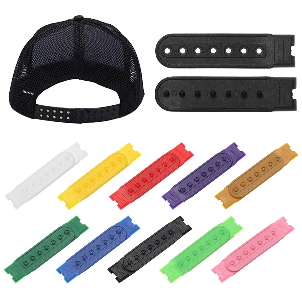 5Sets Snapback Strap Replacement With 7 Holes Colorful Hat Repair 5Sets Snapback Strap Replacement With 7 Holes Colorful Hat Repair