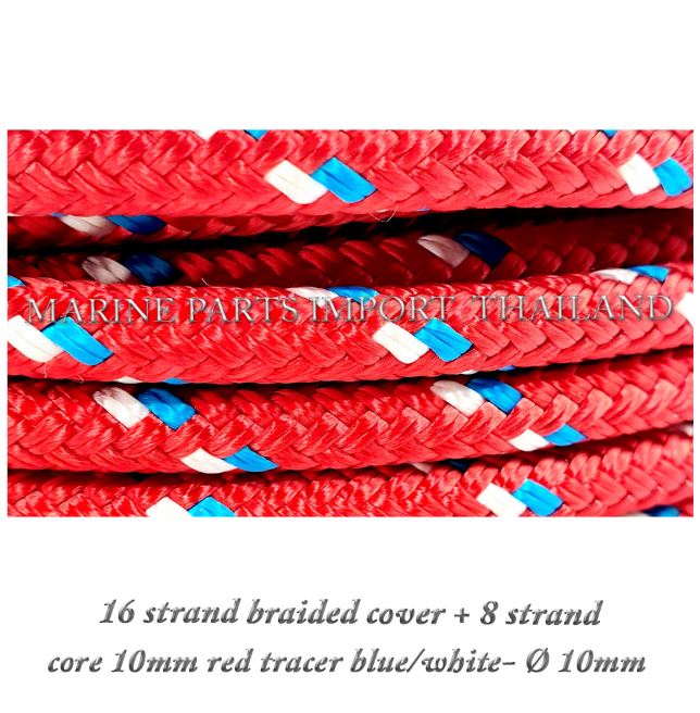 Rope Polyester boatmarine sailboat line 16 strand braided cover 8 ...