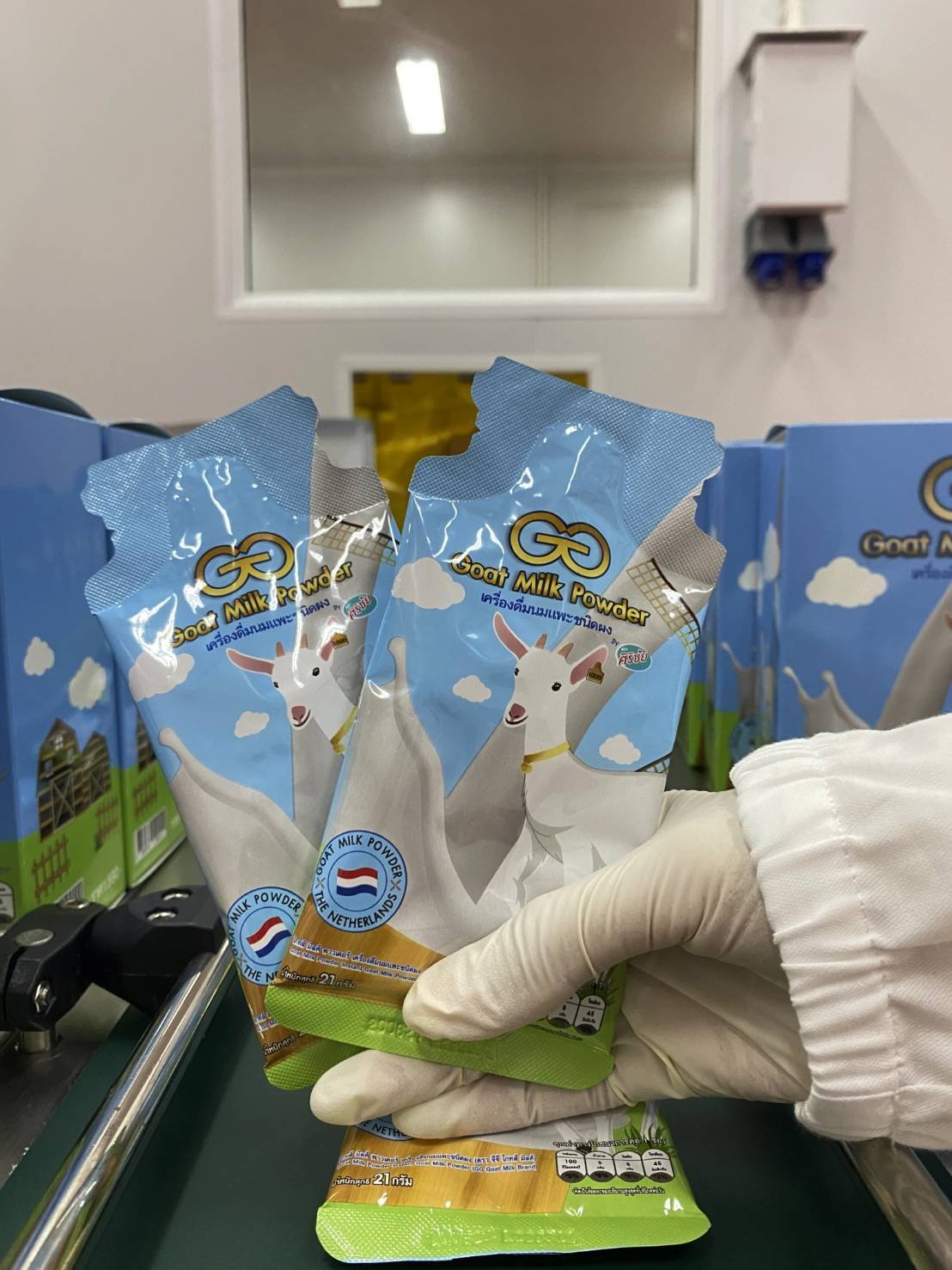 GG Goat Milk Powder เครื่องดื่มนมแพะชนิดผงแบบทดลอง 1 ซอง นมแพะผงแบบชง ...