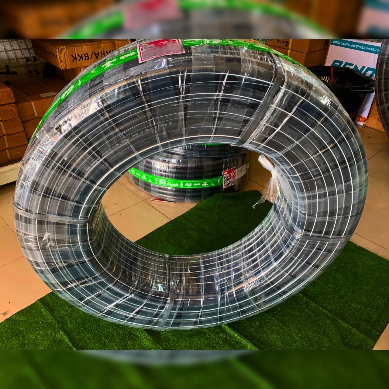 CHAIYO ท่อเกษตร รุ่น 25 มิล PN 3.2บาร์ 100เมตร คาดขาว ท่อพีอี PE PIPE ...