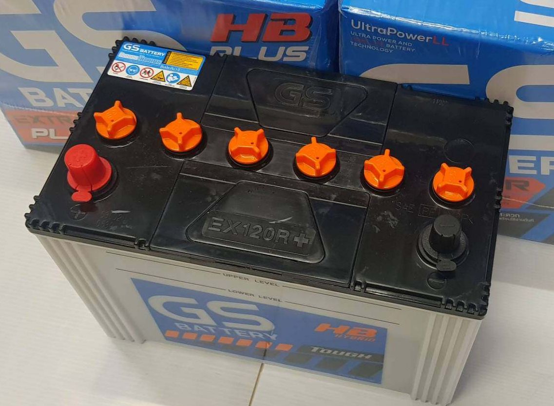 แบตเตอรีรถกระบะสายลุย GS EXTRA120R/L HB TOUGH (ส่งฟรี)12V.80Ah แบตเตอรี่ชนิดเติมน้ำกลั่นพร้อมใช้ ...