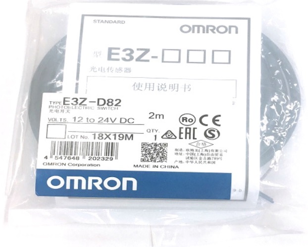 Omron E3Z-D82 PNP 8-50 เซนติเมตร Photoelectric Switch Sensor 2mโฟโต้ ...