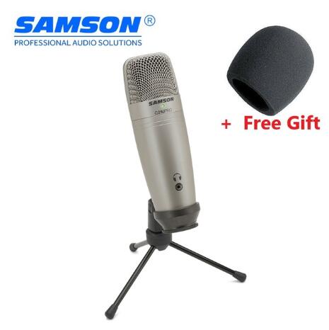 Samson C01u Pro Usb Studio Hypercardiod Microphone Real-time Monitoring Large Diaphragm ...