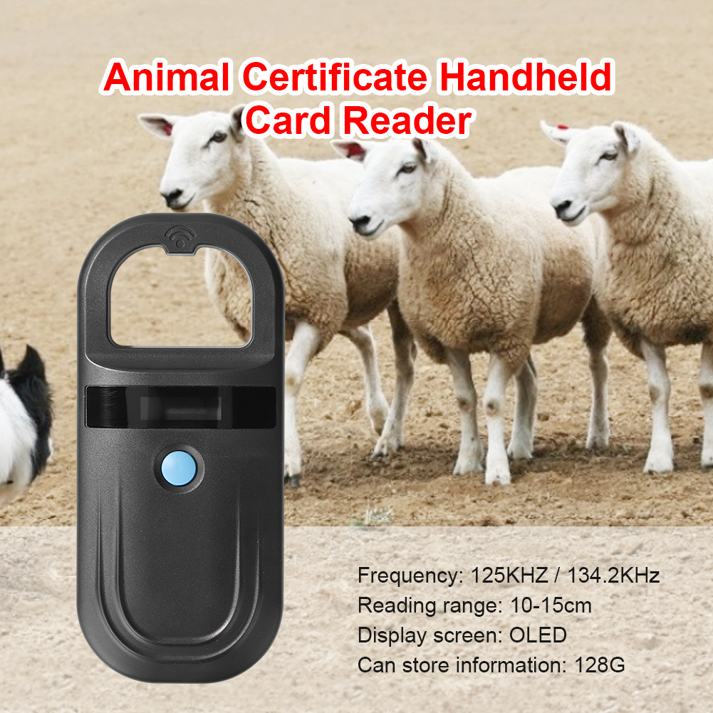 Animal ID Chip Digital Scanner Certificate USB RFID Dog Cat Animal ...