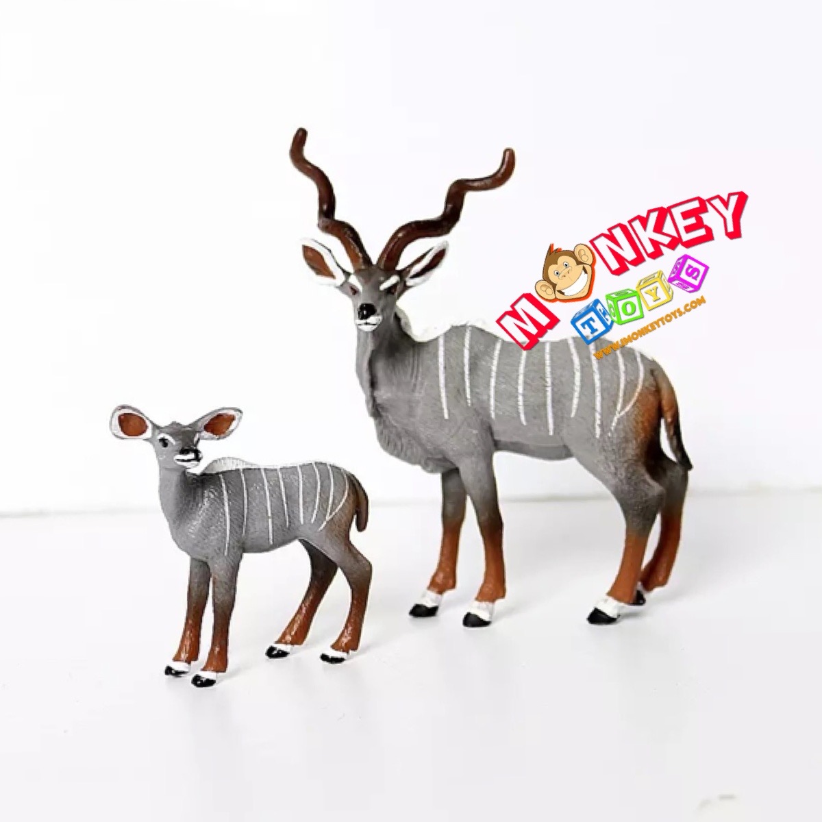 Monkey Toys - Impala อิมพาลา เทา แม่ลูก ชุด 2 ตัว (จากหาดใหญ่) | Lazada ...