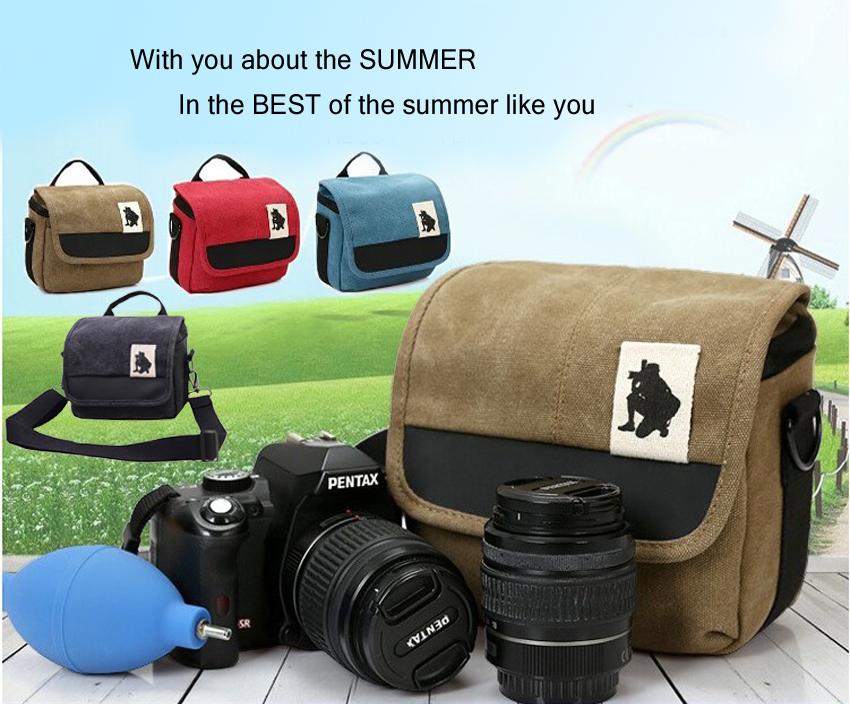 กระเป๋ากล้อง DSLR MirrorLess ผ้า Canvas มี 4 สีให้เลือกได้ DSLR camera ...
