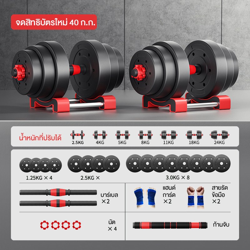 KEEP GOING MAX Dumbbell อุปกรณ์ออกกำลังกาย ดัมเบลปรับน้ำหนัก ดัมเบล ...