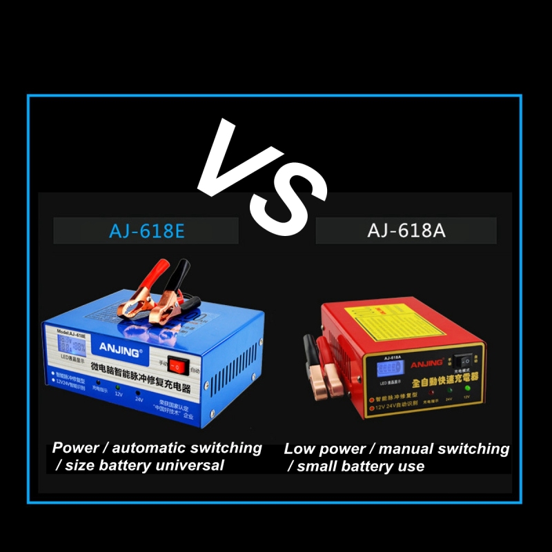 เครื่องชาตแบตเตอรี่ 12v24v เครื่องชาร์จแบตเตอรี่รถยนต์ 12V 24V 6-200Ahซ่อมแบตเตอรี่รถยนต์ ANJING ...