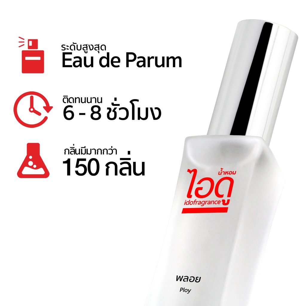 ไอดู น้ำหอม กลิ่นพลอย Ploy by IDO 30ml - น้ำหอมไอดู กรุงเทพ By รอยยิ้ม - ThaiPick