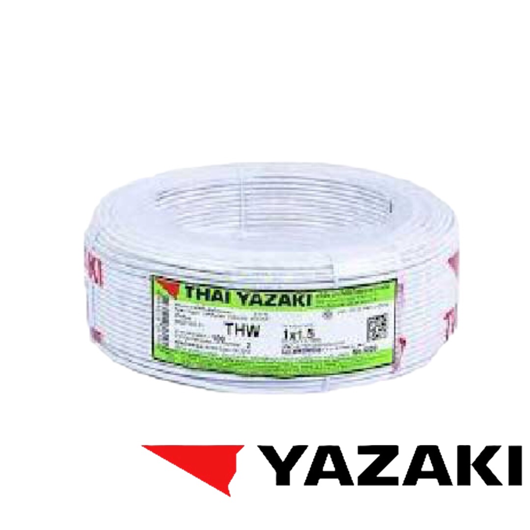 YAZAKI สายไฟ IEC01 THW ขนาด 1 x 2.5 sqmm YAZAKI สีแดง สีดำ มีหลายสี สาย ...