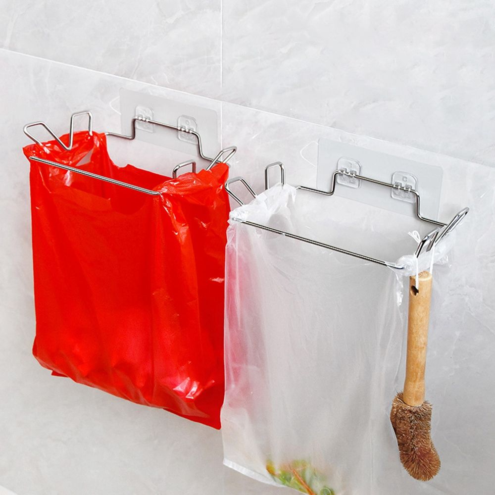 FANNYJOYC Wall-mounted Stainless Steel Kitchen Accessories Garbage Bags ...