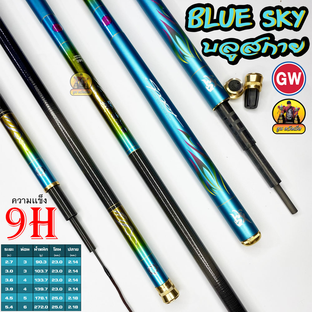 คันชิงหลิวสไลด์ GW BLUE SKY (บลูสกาย) ความแข็ง9H เหมาะสำหรับสายเหมา ของ ...