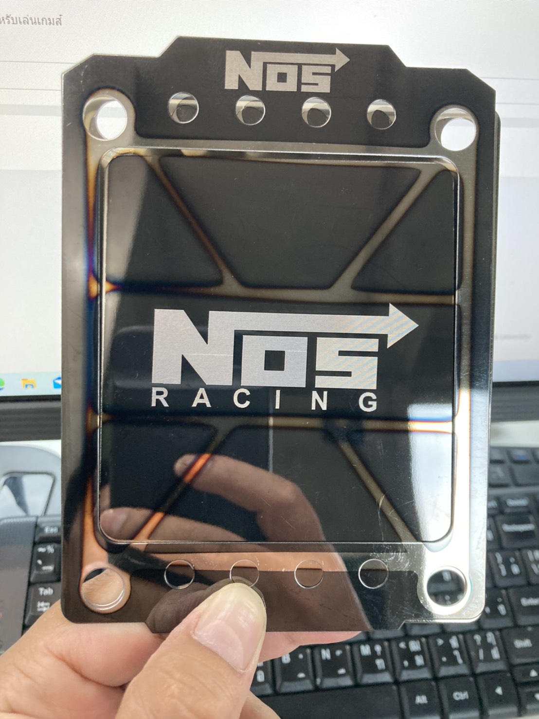พรบ.ไดร์ดำ NOS RACING สกรีนหน้า-หลัง เลส ไม่ลอก ไม่ซีด ไม่หนิม | Lazada ...