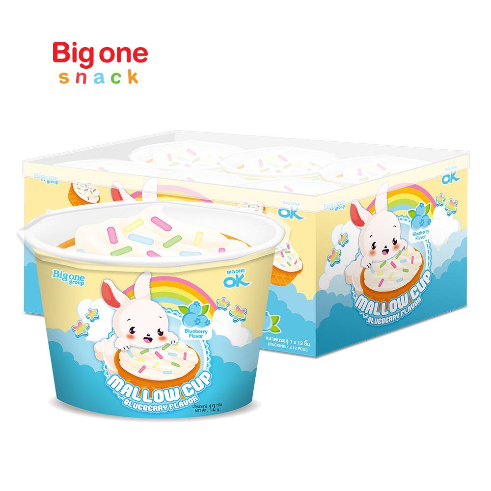 OK (โอเค) Mallow Cup โอเค แมลโล คัพ 12g 1 x 12ชิ้น | Lazada.co.th