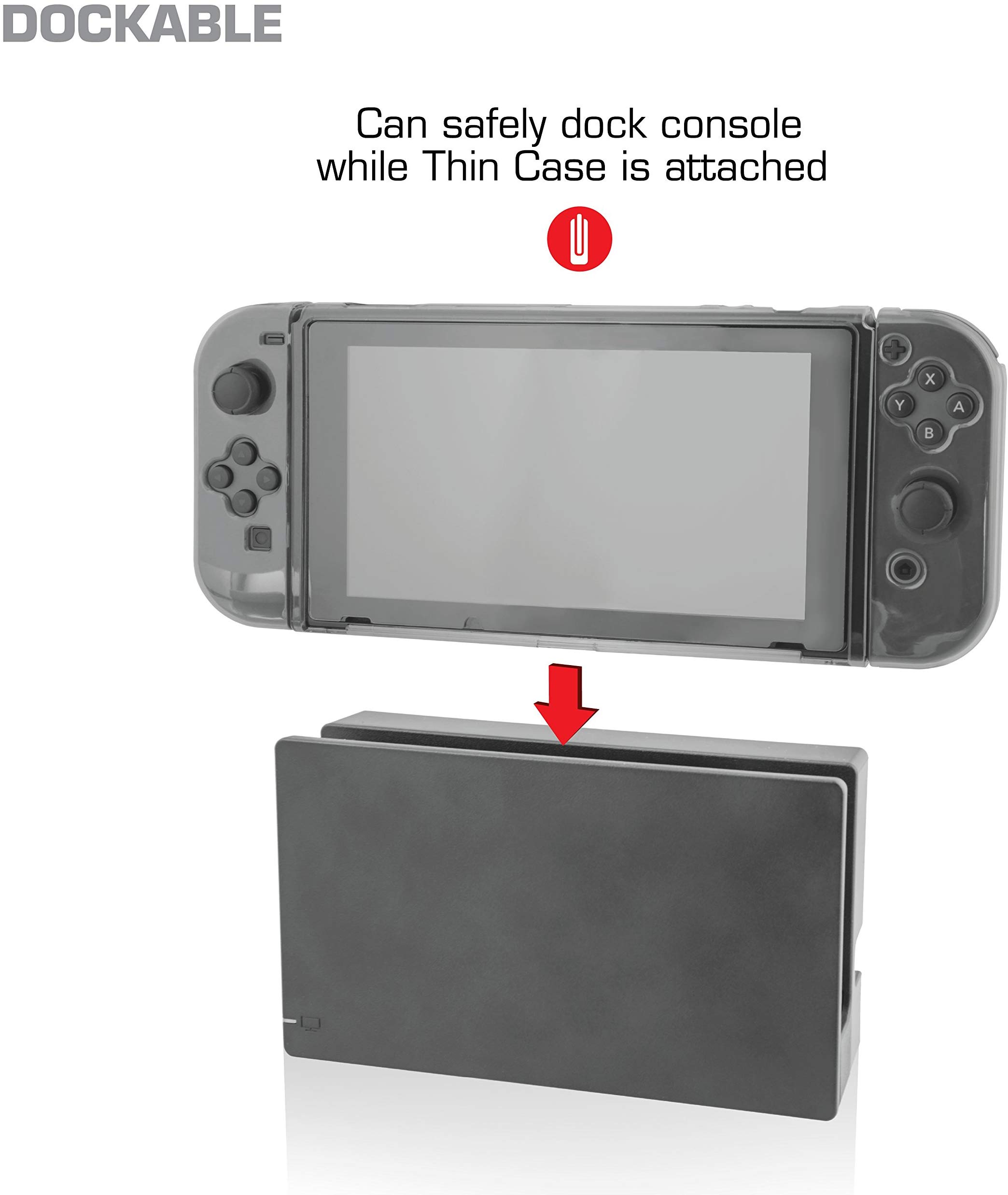 Nyko Thin Case พร้อมกันรอยกระจกในเซต for Nintendo Switch Nintendo ...