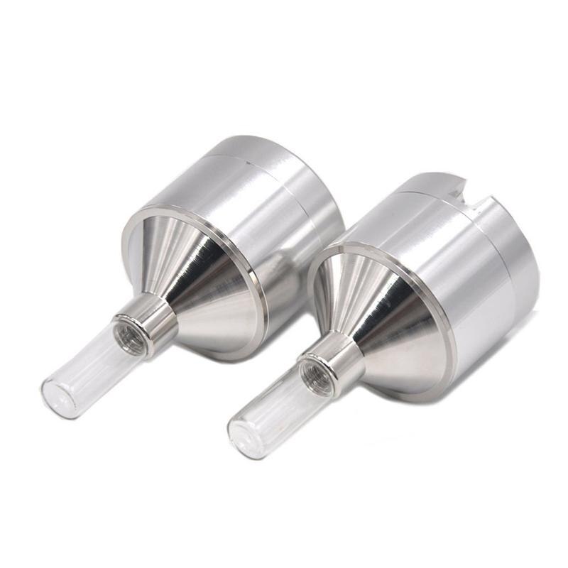 1pc Metal Powder Grinder Hand Mill Funnel With Snuff Glass Bottle 5 ...