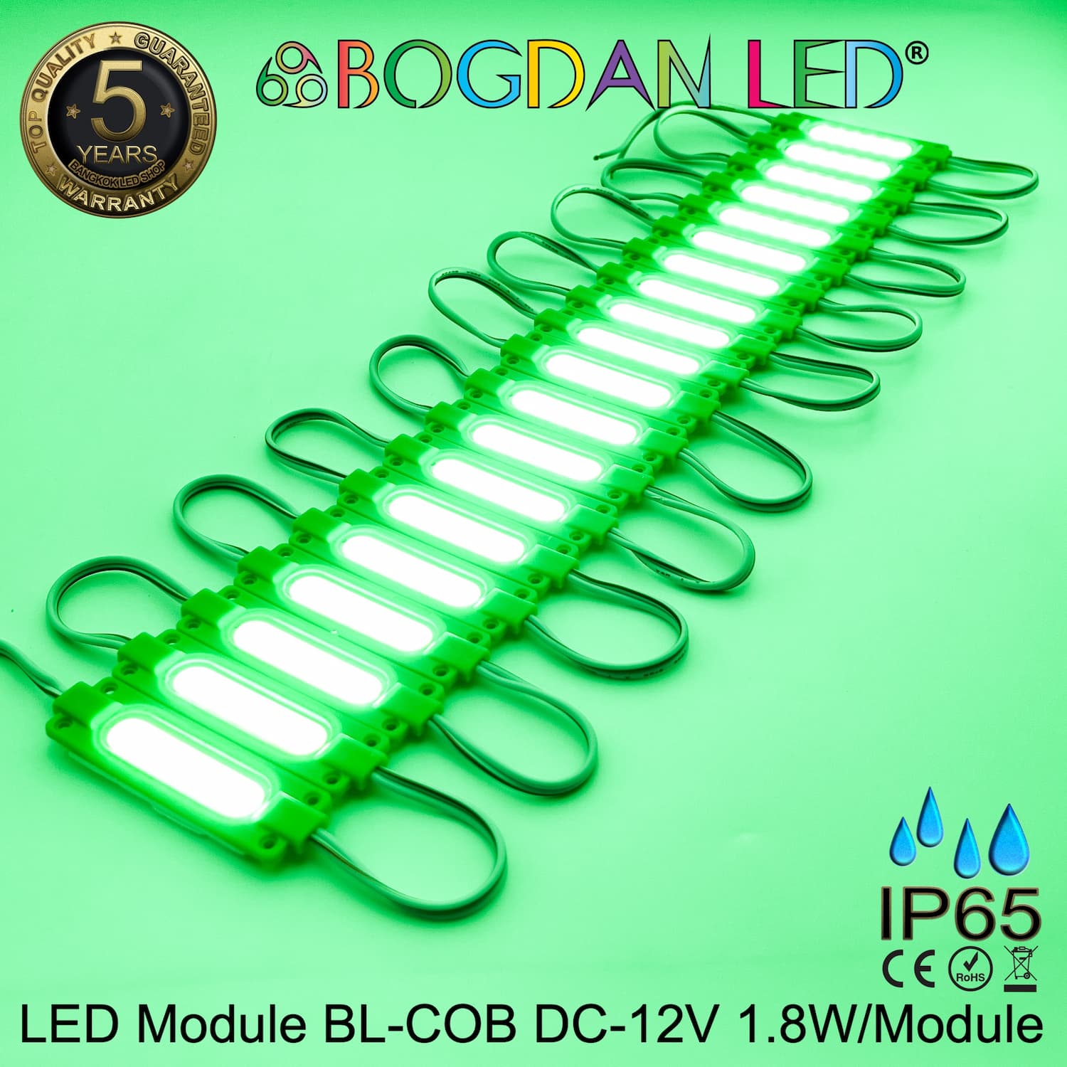 LED Module BL-COB-G สีเขียว DC12V 1.8W/Module 36W/Panelแอลอีดีโมดูลกัน ...