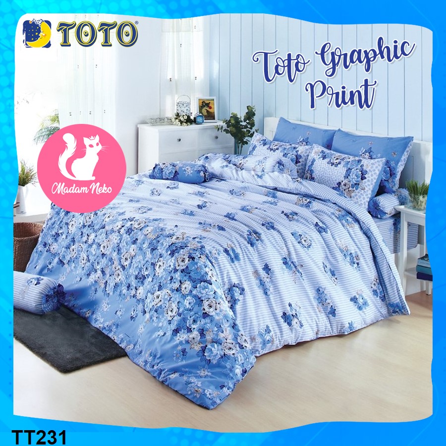 TOTO ผ้าปูที่นอน (ไม่รวมผ้านวม) พิมพ์ลาย กราฟฟิก Graphic Print TT231 ...