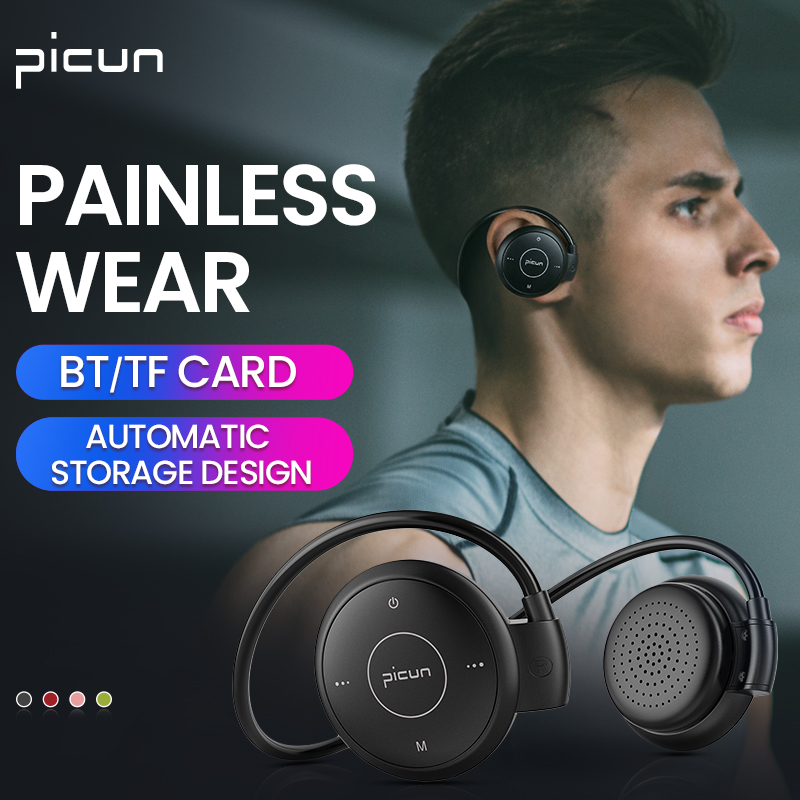 Picun T6 Ear Hook Wireless Bluetooth Earphone Sport Waterproof Headset ...