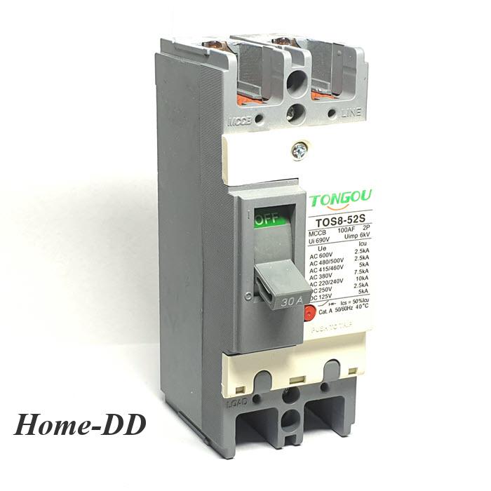 เบรกเกอร์เมนไฟฟ้า MCCB AC 2Pole 30A ตัดวงจรไฟฟ้า กระแสเกินพิกัด ไฟ ...